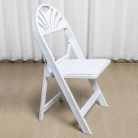 China Foldable White Resin Metal Plastic Garden Chair for Event and Weddings Rental at Hotel for sale