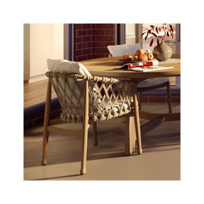 China Wooden Teak Patio Furniture with Comfortable Garden Dining Armchairs in Modern Design for sale