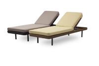 China Foldable and Durable Outdoor Rattan Double Sun Beach Lounge for Living Room for sale