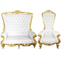 China Modern Royal Wedding King and Queen Throne Chairs for Hotel Furniture Sale Worldwide for sale