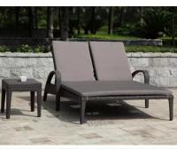 China Double People Modern Beach Lounge Chair Wide Seater Lounger Bed with Foldable Design for sale