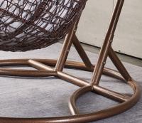 China Metal Frame Patio Rattan Swing Chair Double Hanging Design for Outdoor Comfort and Style for sale