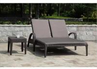 China Double People Modern Beach Lounge Chair Wide Seater Lounger Bed with Foldable Design for sale