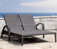 China Double People Modern Beach Lounge Chair Wide Seater Lounger Bed with Foldable Design for sale
