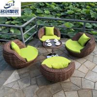 China Modern Outdoor Garden Chair and Table Rattan Furniture Bistro Cafe Sets With Cushion for sale