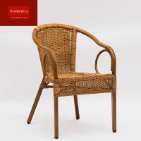 China Enjoy Dining in Style with Our Aluminium Rattan Wicker Round French Bistro Chair for sale
