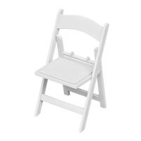 China Modern Furniture White Resin Outdoor Folding Chair Perfect for Wedding Dining Events for sale