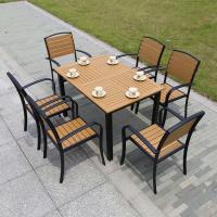 China 120*80*72cm Folded NO Patio Table and Chairs for Outdoor Garden Plastic Wood Furniture for sale