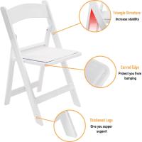 China Modern Furniture White Resin Outdoor Folding Chair Perfect for Wedding Dining Events for sale