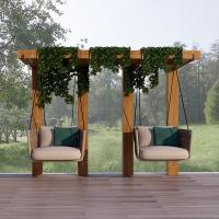 China Comfortable Garden Furniture Swing Chair with Product Size 78*72*40cm/141*72*40cm for sale