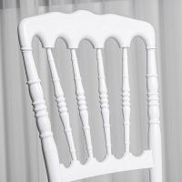 China Elegant White Napoleon Chair Perfect for Wedding Banquet and Event Dining Room Furniture for sale