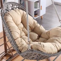 China Outdoor Wicker Single Seat Hanging Chair with Metal Stand and Cushion in Any Color for sale
