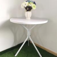 China Outdoor Leisure Metal Garden Coffee Tables in Modern Round Shape with Customized Color for sale