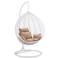China Outdoor Furniture Garden Hanging Rattan Swing Chair Modern Design Style Double Soft for sale