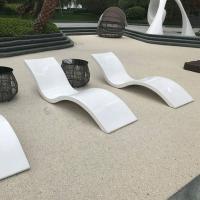China Outdoor Furniture Luxury White Fiberglass Poolside Sun Lounger for In-Pool Relaxation for sale