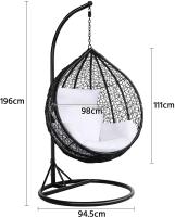 China Modern Design Style Living Room Furniture Patio Large Swing Chair Hanging Egg Chair for sale