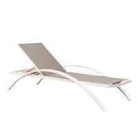 China Outdoor Folding Chairs Bed With Pillow Customized Sturdy Adjustable Height Mesh Beach for sale
