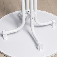 China Modern Design White Steel Metal Round Bar Table for Outdoor Bistro Patio Dinning for sale