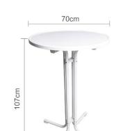 China Modern Design White Steel Metal Round Bar Table for Outdoor Bistro Patio Dinning for sale