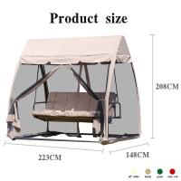 China Outdoor Furniture Patio Swing Chair with Mosquito Netting and Canopy Hanging Swing Set for sale