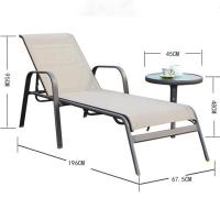 China Outdoor Furniture Aluminum Frame Swimming Pool Chaise Lounge Sun Chair Tesla Mesh Beach Chair for sale