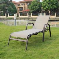 China Outdoor Furniture Aluminum Frame Swimming Pool Chaise Lounge Sun Chair Tesla Mesh Beach Chair for sale
