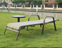 China Outdoor Furniture Aluminum Frame Swimming Pool Chaise Lounge Sun Chair Tesla Mesh Beach Chair for sale
