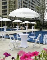 China Outdoor Garden Wedding White Resin Plastic Folding Chairs for Hotel Restaurant Party for sale