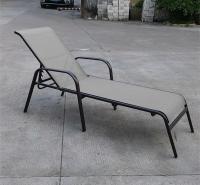 China Outdoor Furniture Aluminum Frame Swimming Pool Chaise Lounge Sun Chair Tesla Mesh Beach Chair for sale