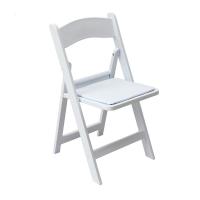 China Outdoor Garden Wedding White Resin Plastic Folding Chairs for Hotel Restaurant Party for sale