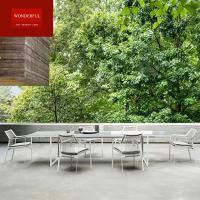 China Modern Outdoor Rope Dining Chairs with Adjustable Height and Power Coated Frame Finish for sale