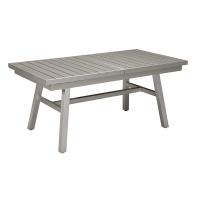China Outdoor Leisure Garden Set Hotel Restaurant Brushed Aluminum Stacking Table and Chairs for sale