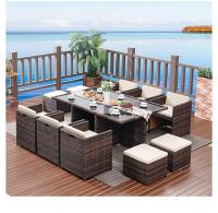 China Modern Design Rattan Dining Tables and Chairs Furniture Set for UKFF Distributors for sale