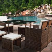 China Modern Design Rattan Dining Tables and Chairs Furniture Set for UKFF Distributors for sale