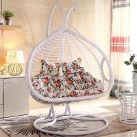 China White Modern Outdoor Patio Swing Chair with Double Pole Hanging Basket 195*134*74cm for sale