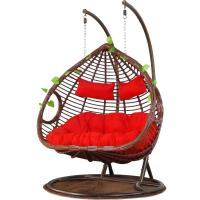 China White Modern Outdoor Patio Swing Chair with Double Pole Hanging Basket 195*134*74cm for sale