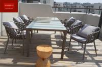 China Power Coated Frame Finish Outdoor Garden Furniture for All Weather Dining Experience for sale