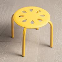 China Hotel School Restaurant Stool Portable and Stacking Steel Metal Stool with Metal Legs for sale
