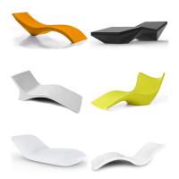 China Outdoor Furniture Fiberglass FRP Long Swimming Pool Ledge Chaise Lounge Chair for Hall for sale