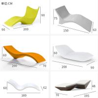 China Outdoor Furniture Fiberglass FRP Long Swimming Pool Ledge Chaise Lounge Chair for Hall for sale