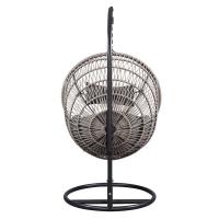 China Leisure Outdoor/Indoor Modern Egg Shape Wicker Rattan Hanging Swing Chair with Stand for sale
