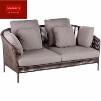 China Custom Nordic Design Furniture Aluminum and Rope Exterior Sofa for Outdoor Living for sale