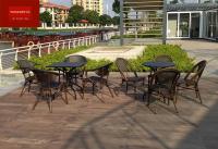 China Cafe Bamboo Garden Furniture Teslin Aluminum Dining Sets Chair and Table in Any Color for sale