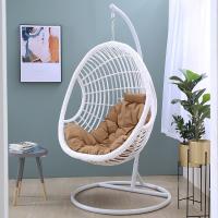 China Outdoor Furniture Garden Sets PE Rattan Hanging Chair Swing with Wicker Egg Basket for sale