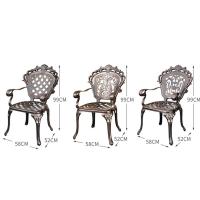 China Garden Furniture Outdoor Patio Dining Set with Cast Aluminum and Rectangle BBQ Table for sale