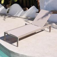 China Outdoor Swimming Pool Furniture Modern Design Aluminum Chaise Beach Lounge Chair for sale