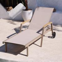China Outdoor Swimming Pool Furniture Modern Design Aluminum Chaise Beach Lounge Chair for sale