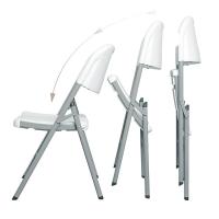 China Customize White Color Stackable Folding Plastic Garden Chairs for Modern Design Style for sale