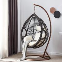 China Y Mail Packing Modern Design Stainless Steel Outdoor Hanging Wicker Swing Egg Chair for sale
