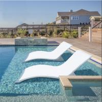 China Hotel Beach Daybed Sunbed Plastic Chaise Lounge with Waterproof Design and Mail Packing for sale